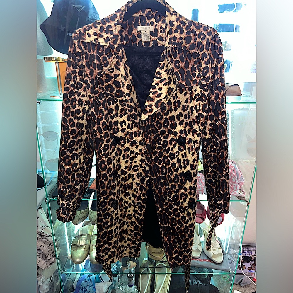 Light Trench Coat Leopard Cheetah Print - Gem